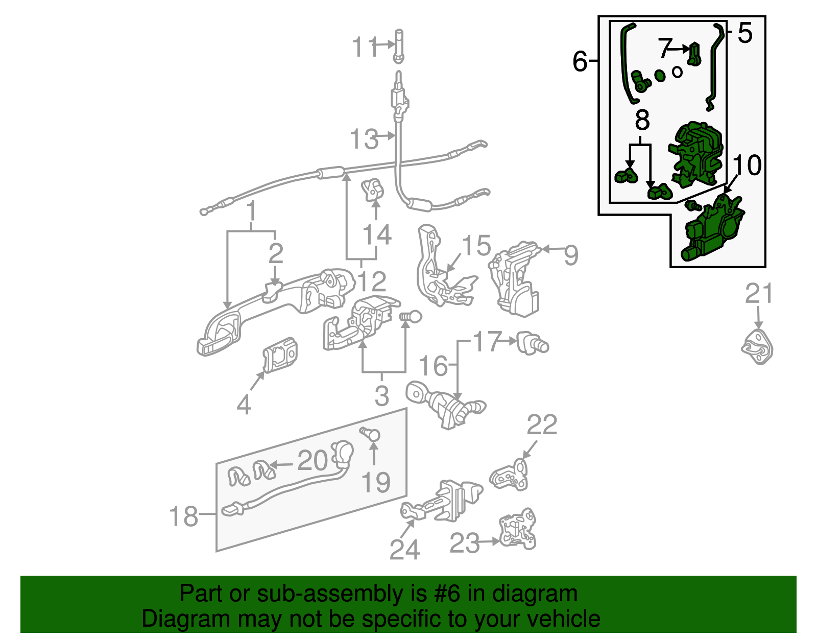 72152-SDA-A01 - 2004-2007 Honda Accord - Lock Assembly L Front Door ...