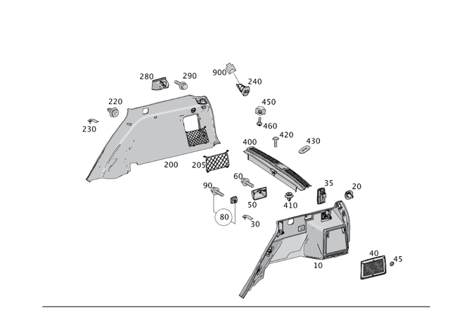 2010-2019 Mercedes-Benz Cover Clip 001-991-27-98 | Mercedes-Benz Parts