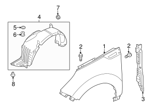 14160-03133 - Bumper Cover Rivet - 2007-2024 Kia | Kia Auto Parts