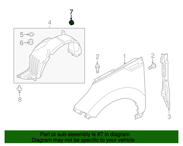 2010-2021 Kia OEM NEW 2010-20 Kia Forte Optima Rio Wheelhouse Liner Nut ...