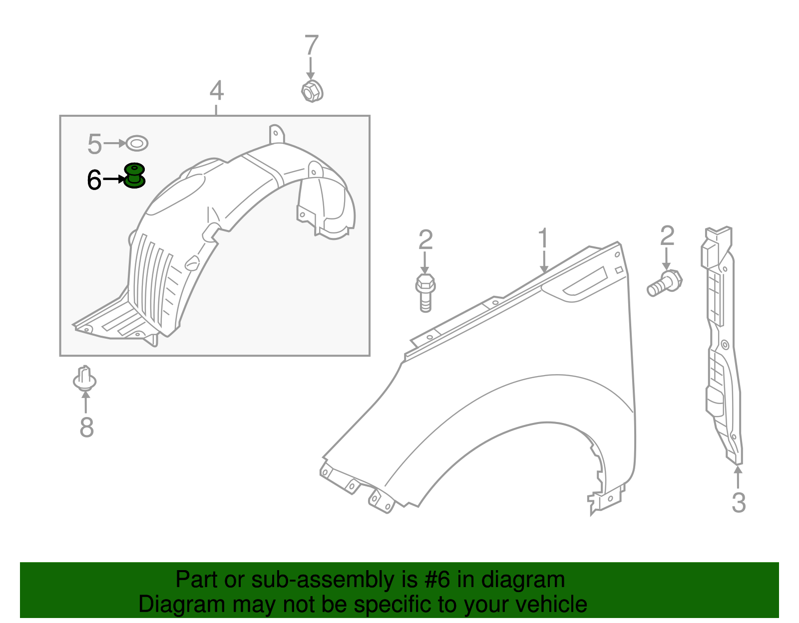14160-03133 - Bumper Cover Rivet 2007-2025 Kia | Kia.Parts Store
