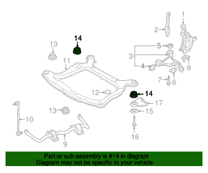 1993-2011 Volvo Engine Cradle Rear Bushing 3507923 | TascaParts.com