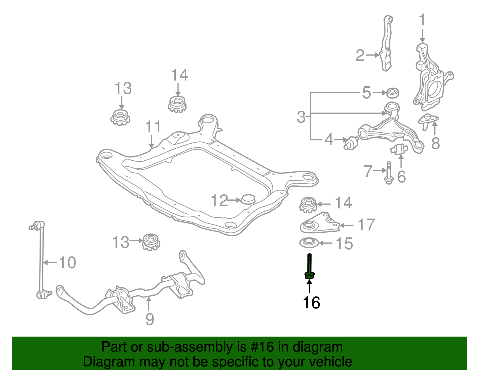 1998-2014 Volvo Engine Cradle Bolt 985111 | OEM Euro Parts