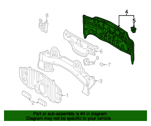 58307-24061 - Panel Below Lid - 2002-2010 Lexus SC430 | DiscMonster