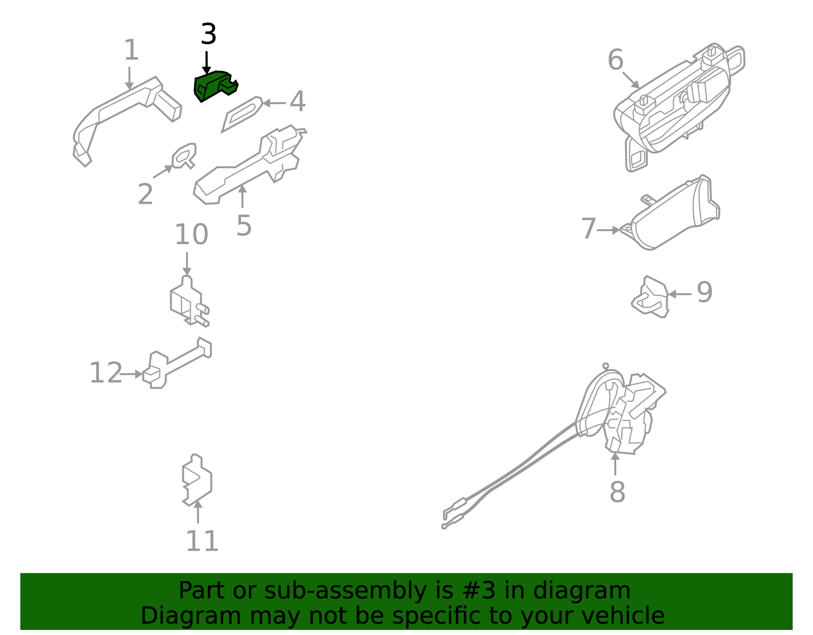 2020-2025 Nissan Handle, Outside Escutcheon 82646-5EF1A | Jenkins ...