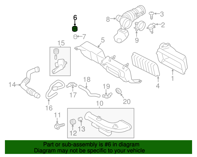 SU003-01207 - Air Cleaner Body Cushion - 2013-2020 Toyota | Sparks Parts