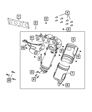 2017-2022 Mopar Exhaust And Catalytic Converter Manifold 68315810AA ...
