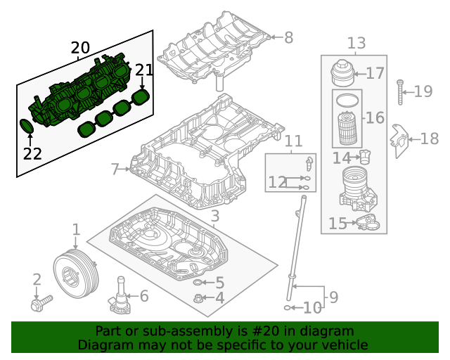 0P2-129-712-M - Intake Manifold 2019-2023 Audi | Audi OEM Parts