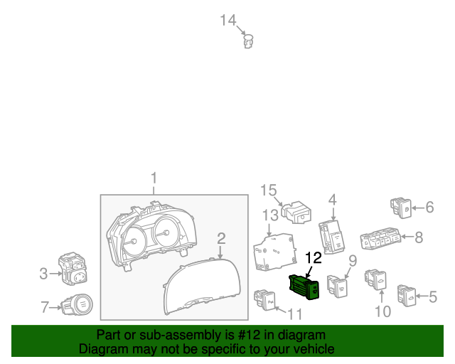 2013-2014 Lexus Switch 84794-33030 | OEM Parts Online