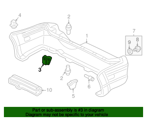 91501-SW5-003 - Clip Bumper Side - 1997-2001 Honda | Genuine Honda Parts
