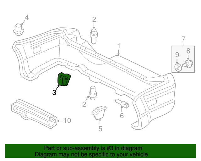 91501-SW5-003 - Clip Bumper Side - 1997-2001 Honda | Genuine Honda Parts