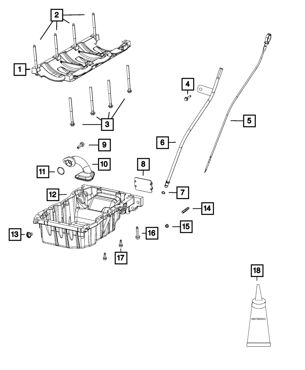 2014-2022 Mopar Engine Oil Pan 68086157AC | TascaParts.com