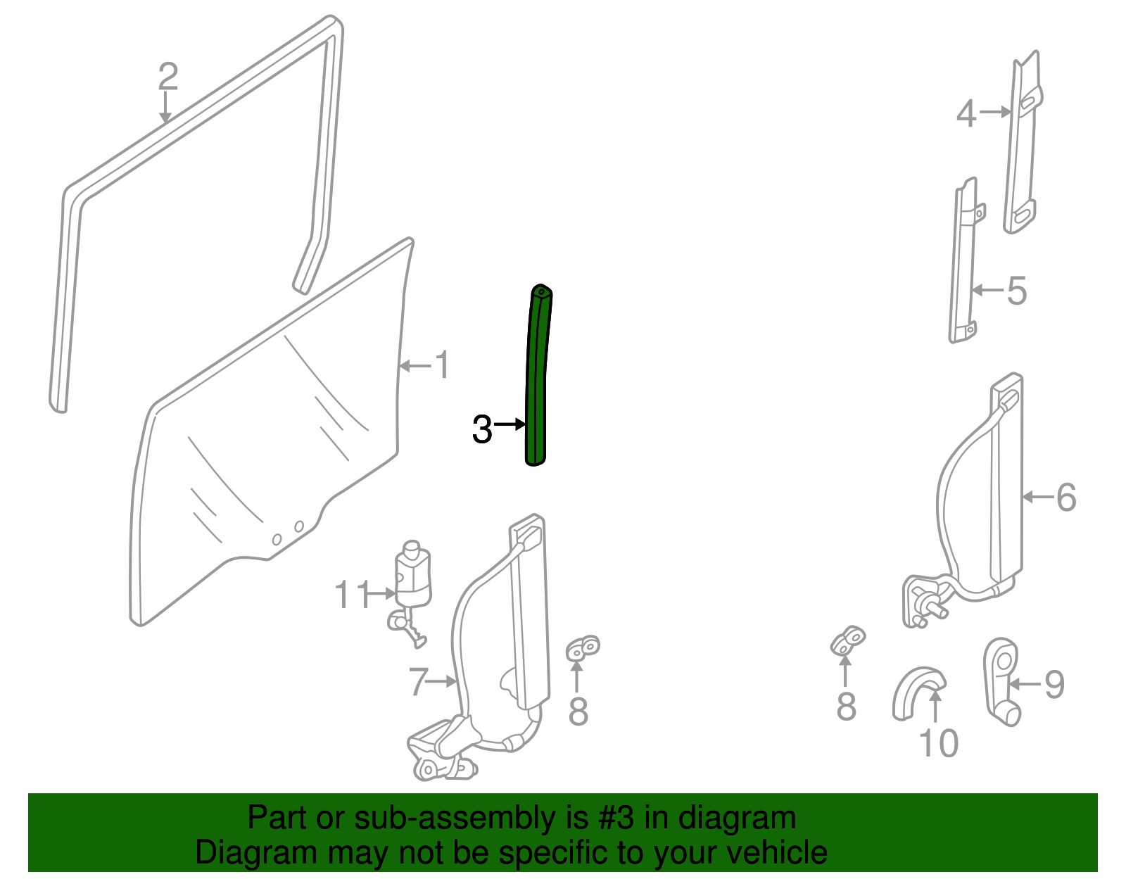 LC62-73-606 - Run Channel 2000-2006 Mazda MPV | Florida Mazda Parts