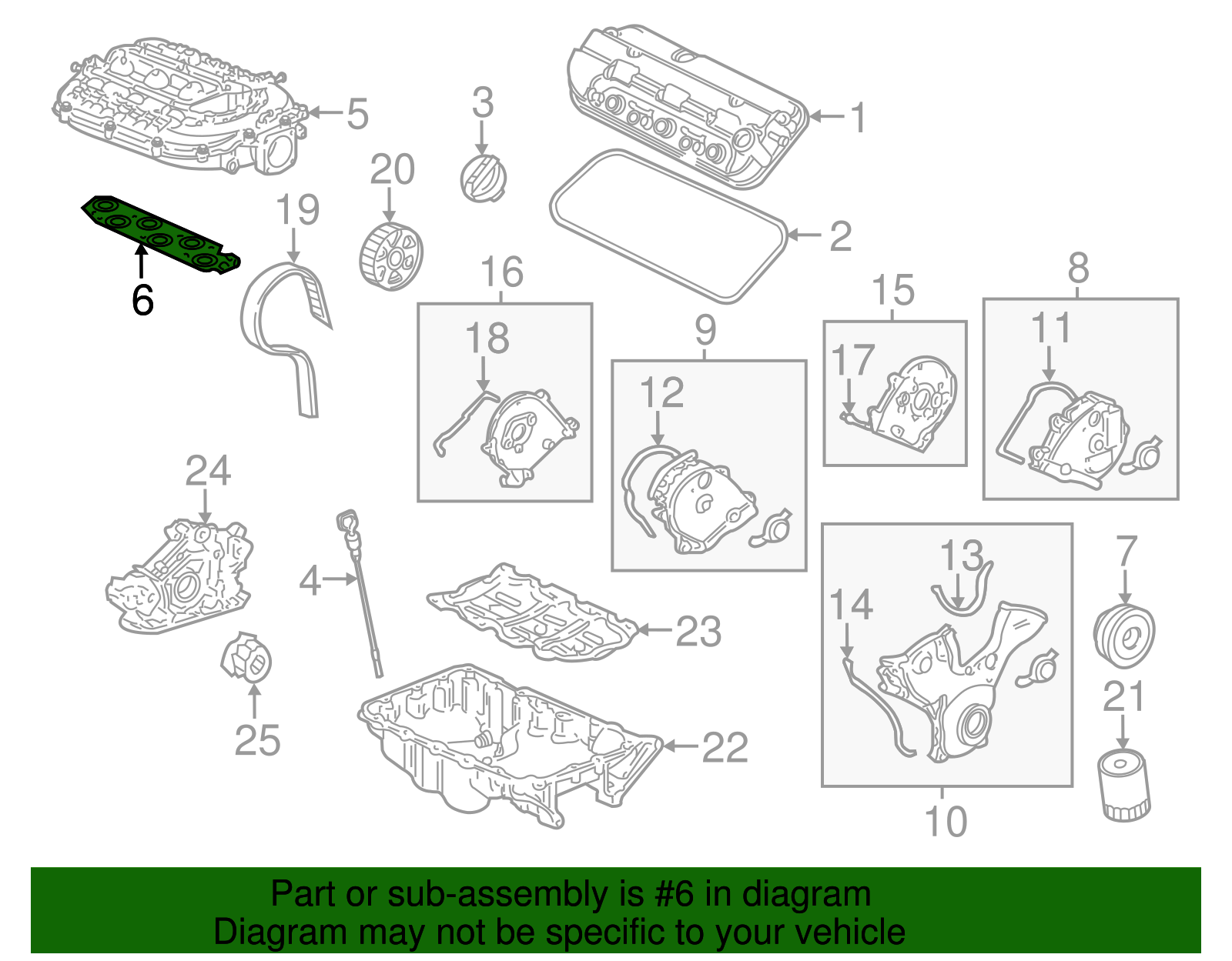 17105-RCJ-A01 - Intake Manifold Gasket 2005-2017 Honda | Honda Parts Online