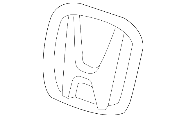 75700-TA0-A00 - Emblem Front (H) - 2008-2018 Honda | Honda Car Parts Direct
