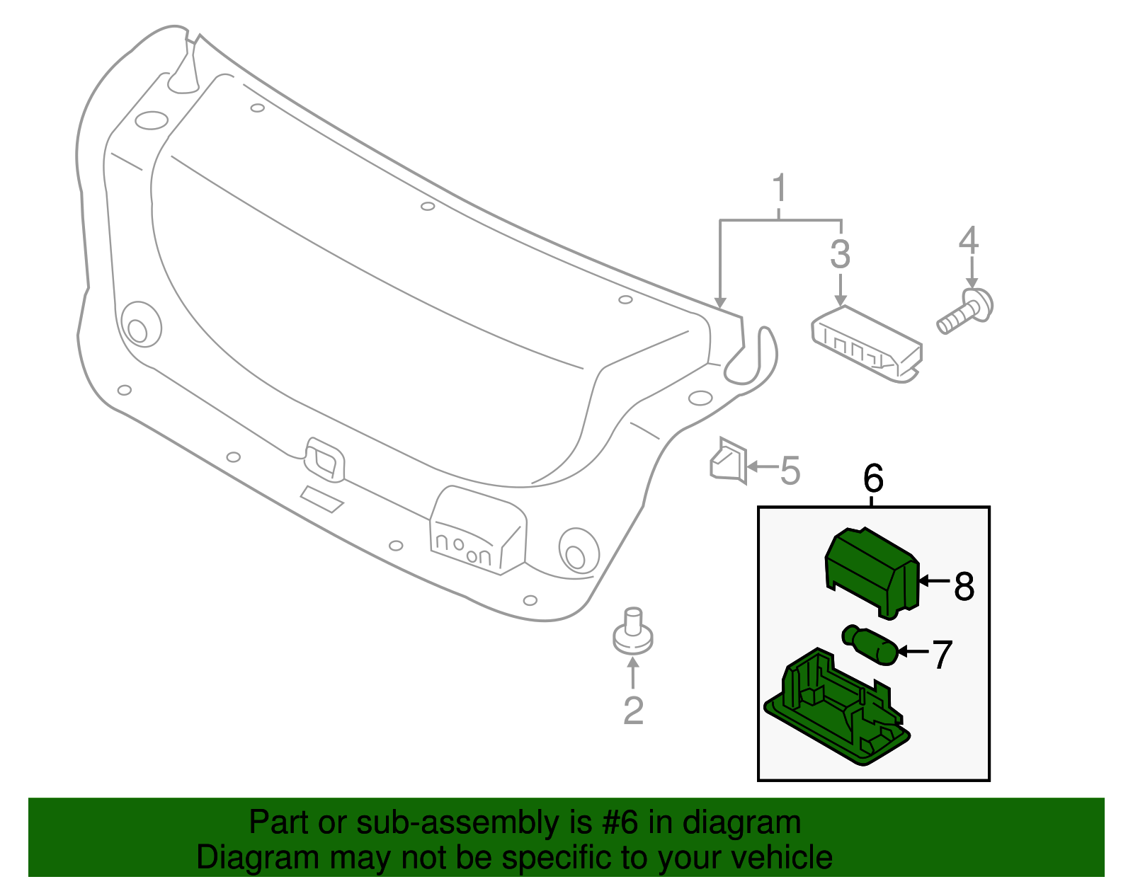 2012-2025 Kia Trunk Lamp Assembly 92601-3M000 | Retail Performance Auto ...