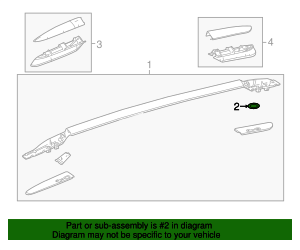 2013-2018 Toyota RAV4 Luggage Rack Seal 63437-0R010 | Toyota Parts Center