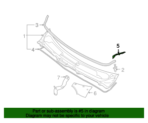 2003-2014 Volvo XC90 Outer Seal - Passenger Side (RH) 8662737 ...