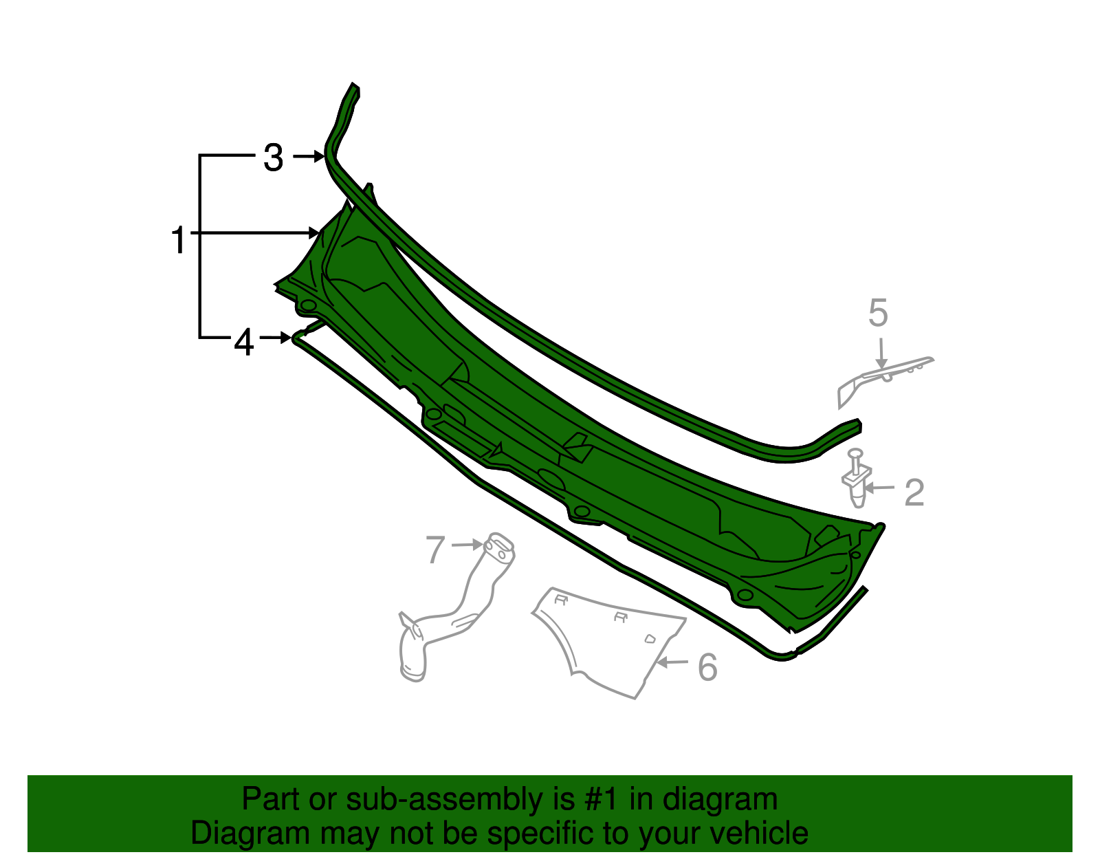 2003-2014 Volvo XC90 Cowl Grille 30754348 | OEM Parts Online