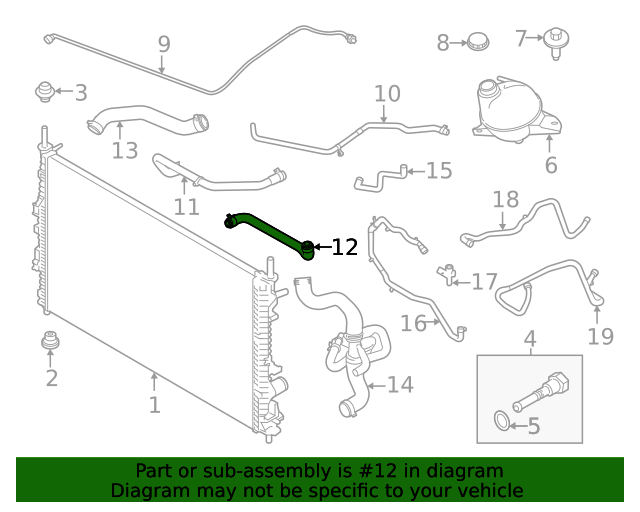 2020 Ford Reservoir Hose LK4Z-8C289-A | QuirkParts