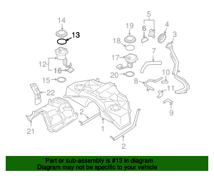 2005-2024 Nissan Fuel Pump Assembly Seal 17342-CE800 | Nissan Parts OEM
