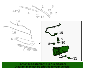 2021-2024 GM Windshield Washer Solvent Container 84816822 GM ...