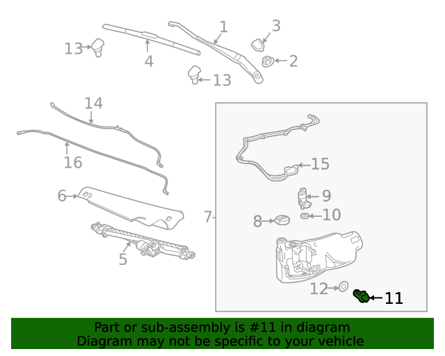 2017-2025 GM Windshield Washer Fluid Level Sensor 84100299 GM ...