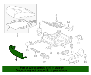 71868-53020-C0 - Seat Frame Trim Panel 2014-2024 Lexus ...