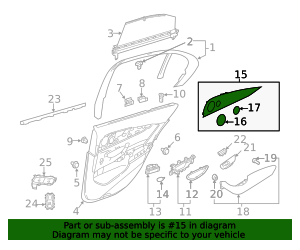 213-730-39-08 - Door Molding 2021-2023 Mercedes-Benz | AutoNationParts.com
