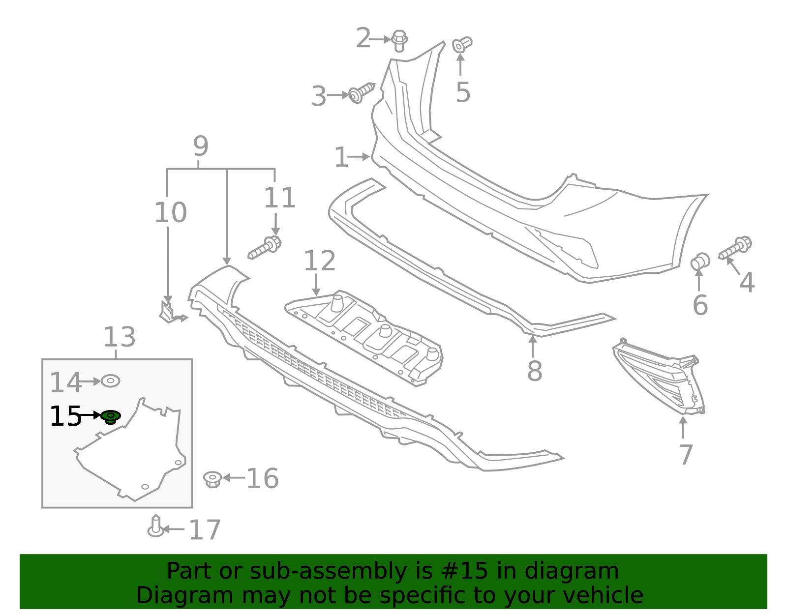 2019-2021 Kia Forte Under Cover Clip 84219-C1200 | TascaParts.com