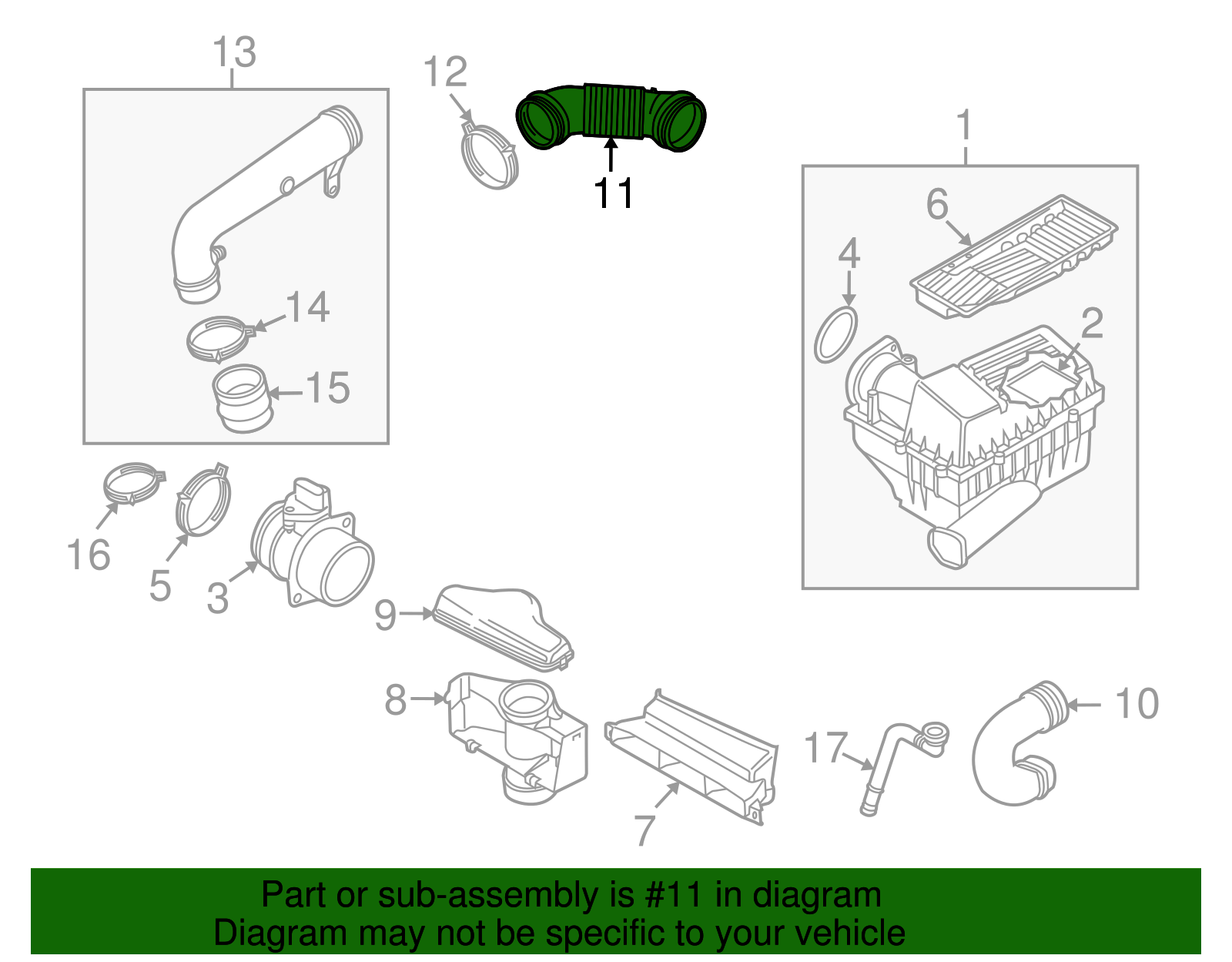 2009-2017 Volkswagen Connector Pipe 1K0-129-684-L | Wolfsburg Parts Direct