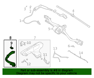 LR129858 - Washer Fluid Reservoir Filler Pipe 2020-2023 Land Rover ...