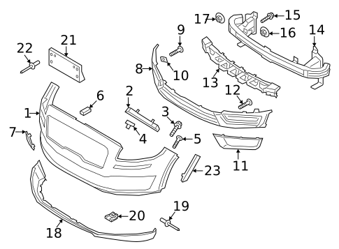 Bumper & Components - Front for 2022 Lincoln Nautilus | OEM Parts Online