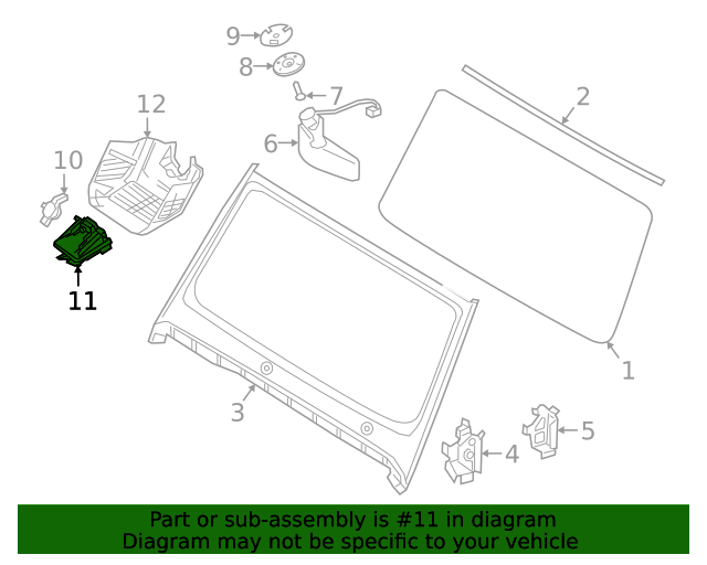 247-900-26-16 - Lane Departure System Camera 2019-2023 Mercedes-Benz ...