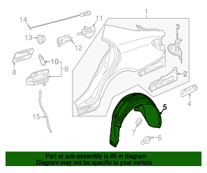 218-690-14-30 - Quarter Panel Splash Shield 2013-2018 Mercedes-Benz ...