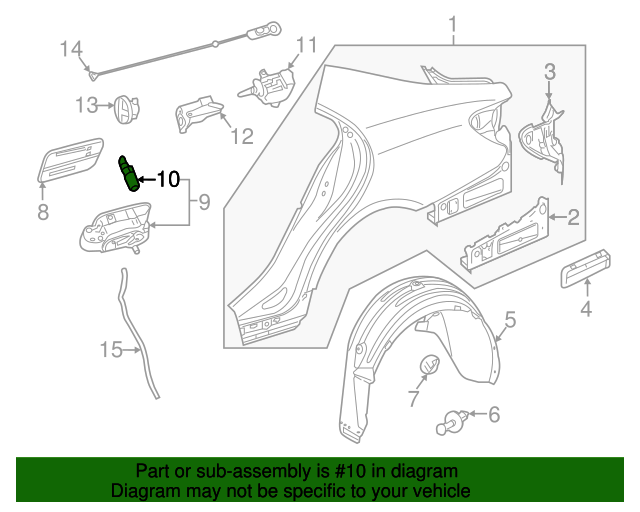 2010-2018 Mercedes-Benz Hinge Assembly Spring 204-639-00-07 | MB Parts ...