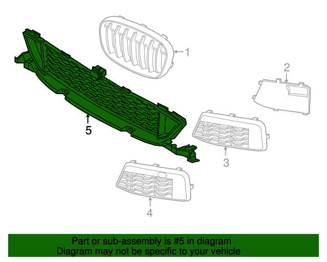 51-11-8-059-888 - Center Grille - 2019 BMW X1 | BMW OEM Parts Store