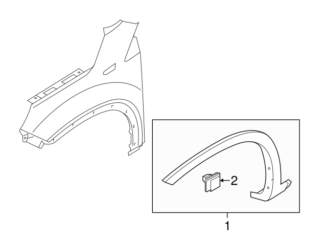 2011-2015 Kia Sorento Wheel Opening Molding - Passenger Side (RH) 87712 ...