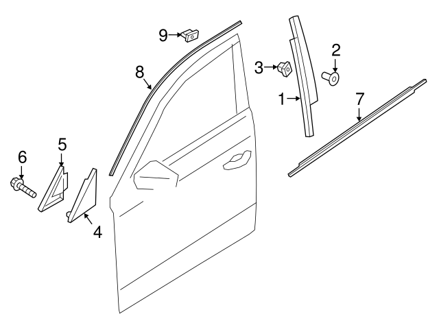 8W0-853-283-D-T94 - Belt Molding 2017-2023 Audi | Audi OEM Parts