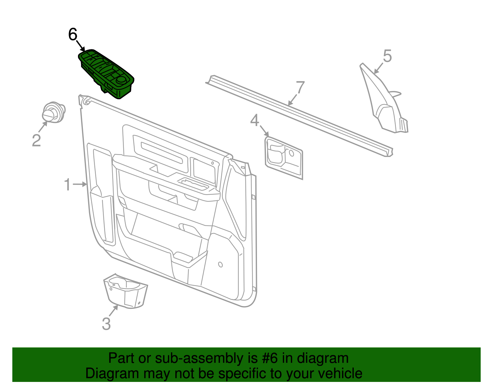 2011-2024 Mopar Window Switch 68590220AA | Mopar Parts Canada