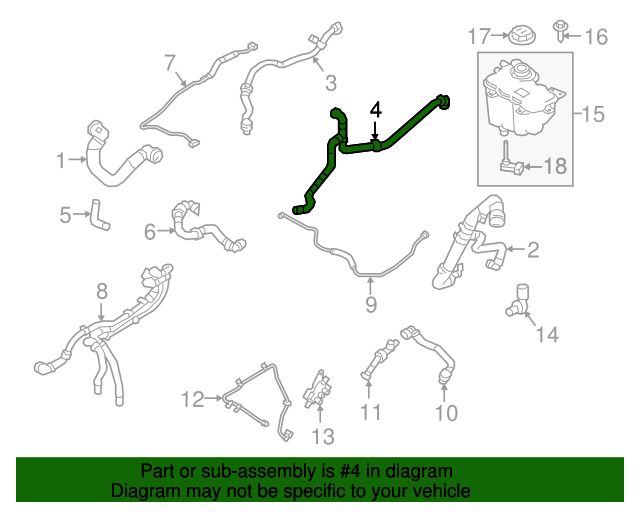 2018-2020 Land Rover Range Rover Velar Water Hose LR091857 | OEM Parts ...