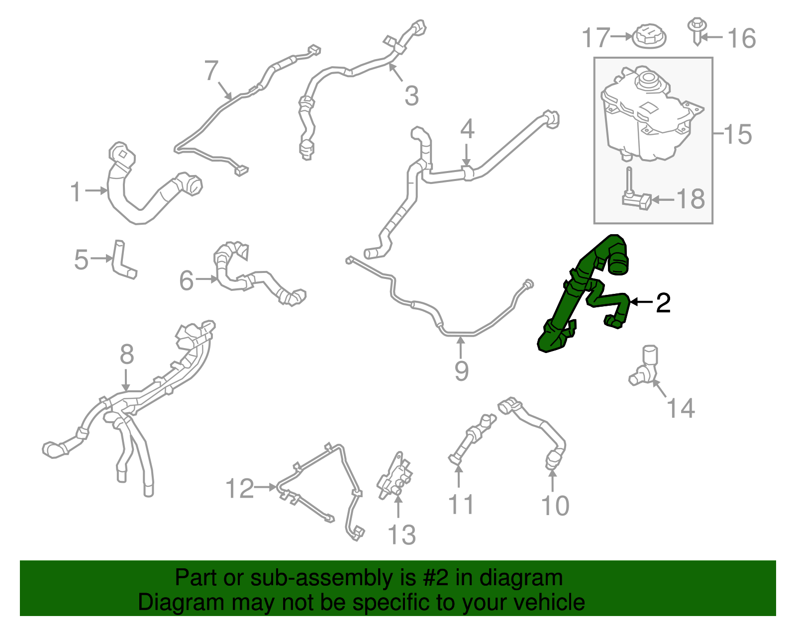 LR106272 - Lower Hose - 2018-2020 Land Rover Range Rover Velar | Land ...