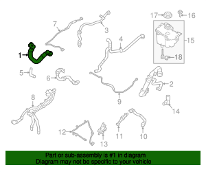 2018-2023 Land Rover Range Rover Velar Upper Hose LR091640 | OEM Parts ...