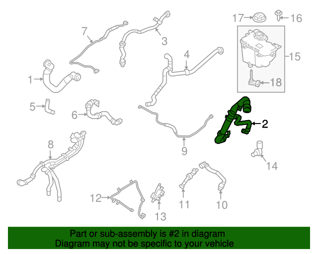 Genuine OEM Lower Hose Part# LR106272 Fits 2018-2020 Land Rover Range ...
