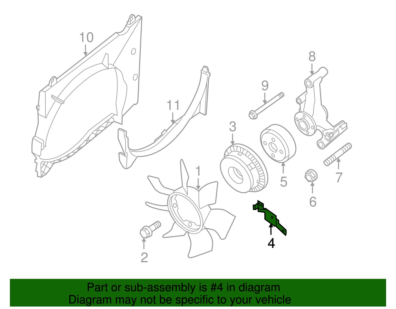 2011-2020 Infiniti Fan Clutch Bracket 14076-1LA1A | INFINITI OF WEST ...