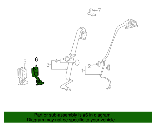 2014-2020 Chevrolet Impala Seat Belt Receptacle 19330853 ...