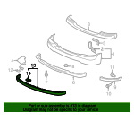 2005-2006 GMC Yukon Front Air Deflector Extension 15224192 GM ...