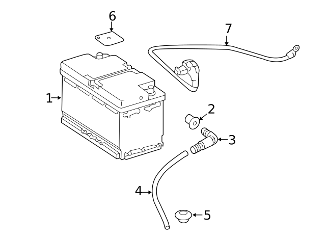 000-905-52-09 - Battery Cable 2018-2020 Mercedes-Benz | Mercedes-Benz ...