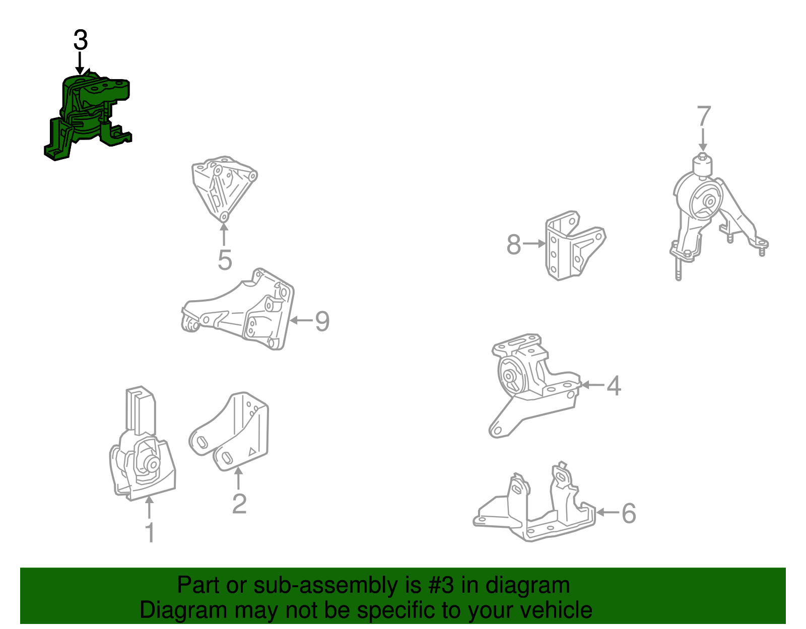 12305-0T171 - Insulator Sub-Assembly, Engine Mounting, Right 2014-2019 ...