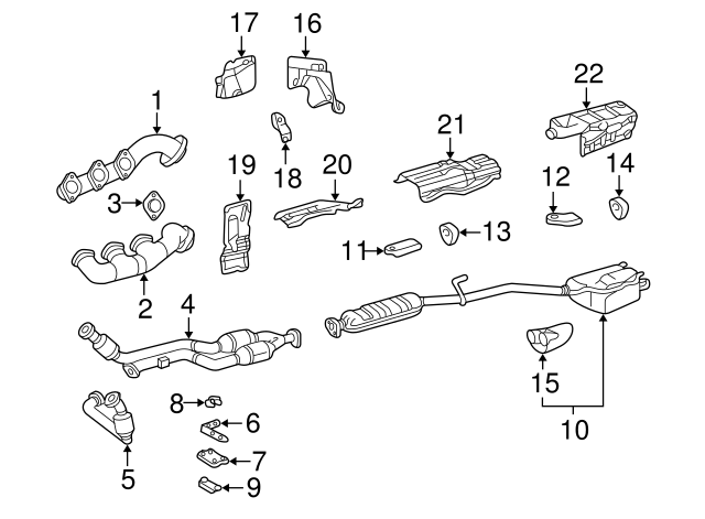Genuine OEM Heat Shield | 202-682-19-71 | Fits Select 1998-2003 ...